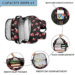 CHSIN Kawaii Mushroom School Backpack for Girls-Boys Elementary School Bookbag Daypack for Kids