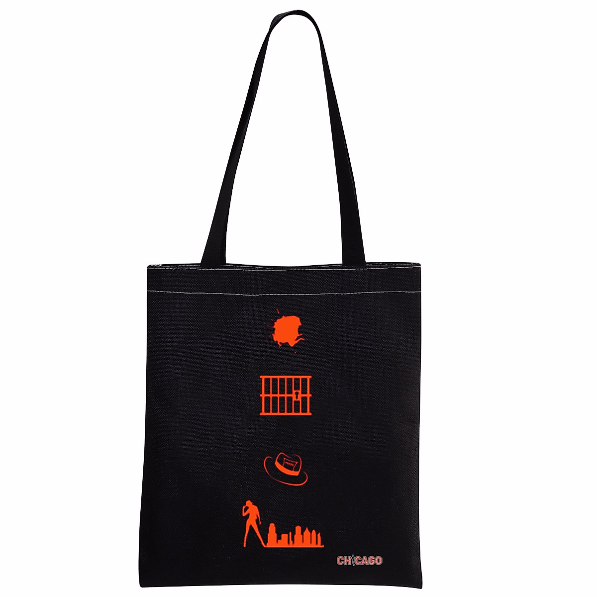 MNIGIU Chicago Musical Tote Bag Chicago Musical Inspired Gift Broadway Musical Theater Fans Gift (Chic-ago Tote)