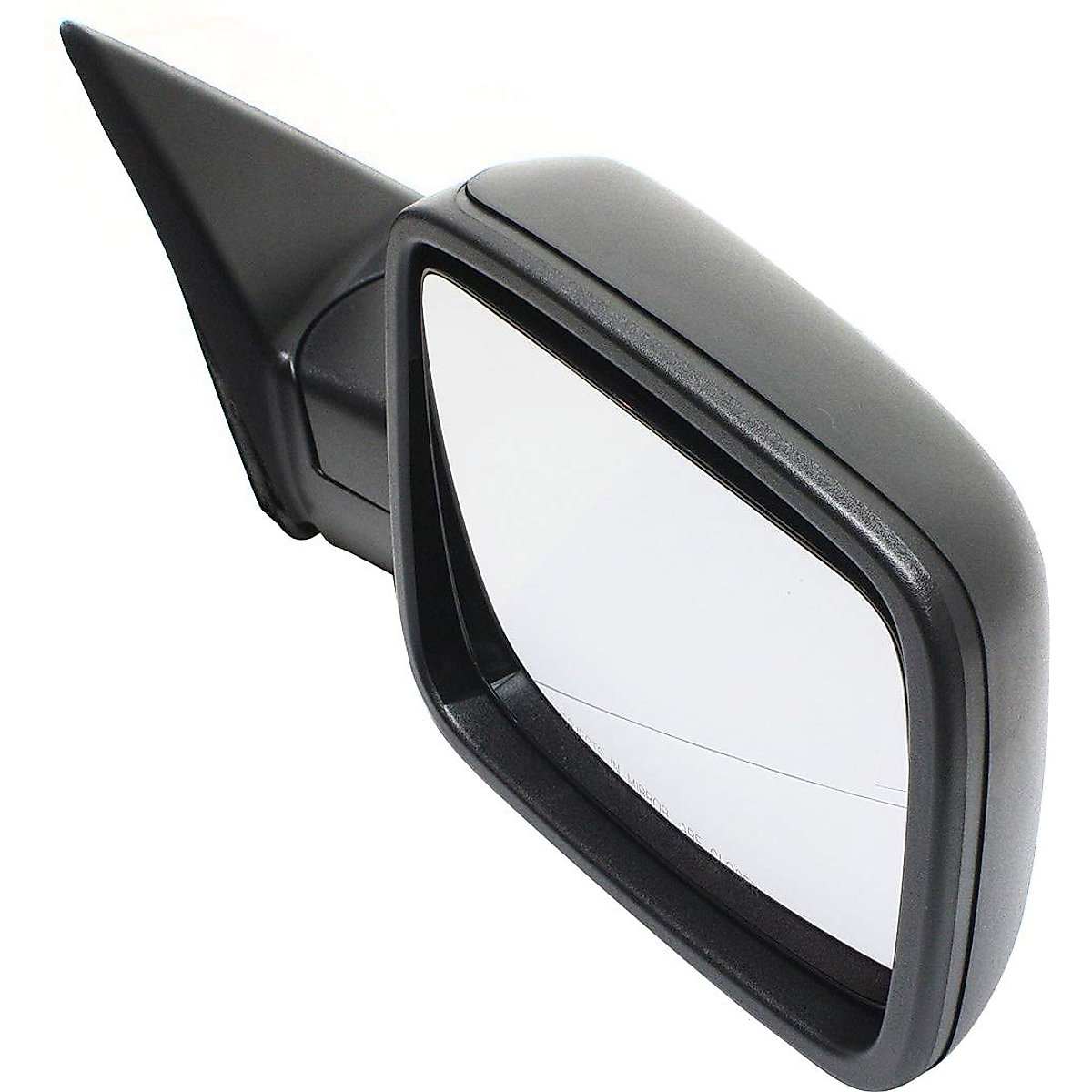 Kool Vue Passenger Side Non-Electric Mirror for Ram 1500 2013-2018 Manual Fold Without Signal Light, Blind Spot Light, Memory & Puddle Lamp Textured w/o Towing Package