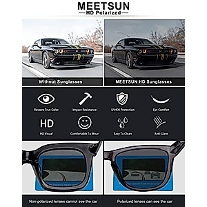 MEETSUN Polarized Sunglasses for Women Men Classic Retro Designer Style Fashion UV400 Protection 3 PACK Black Brown Gradient Pink Mirrored