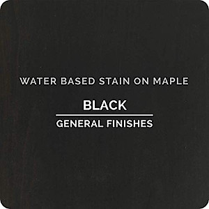 General Finishes Water Based Wood Stain, 1 Pint, Black