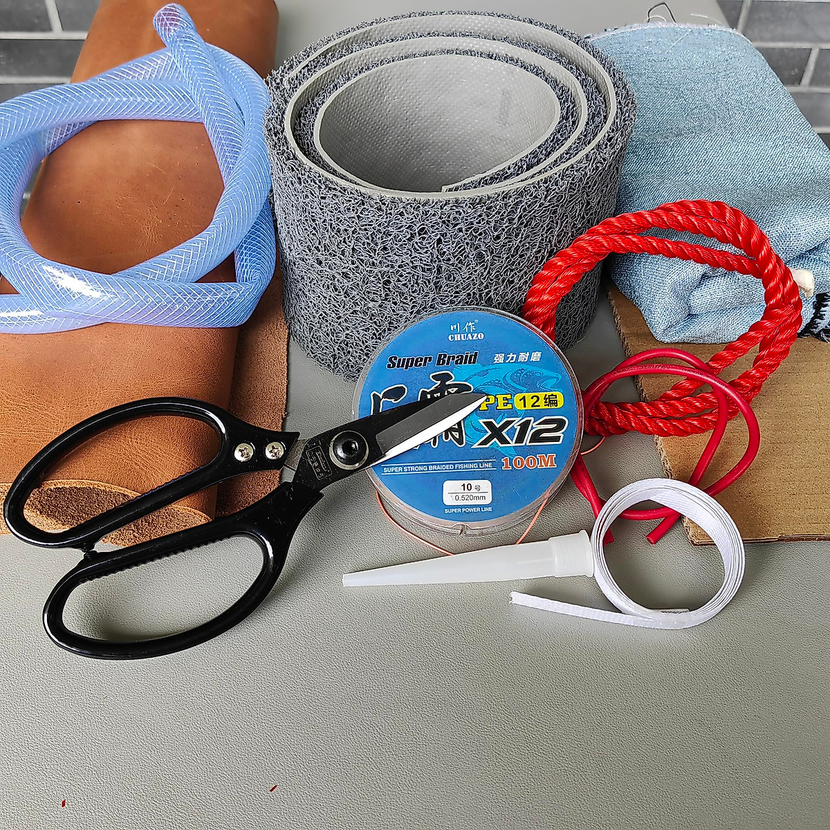 Sharp Leather Scissors, Adult Scissors All Purpose, Fabric Scissors Heavy Duty, Left Handed Scissors for Office, Sewing Scissors for Fabric Cutting