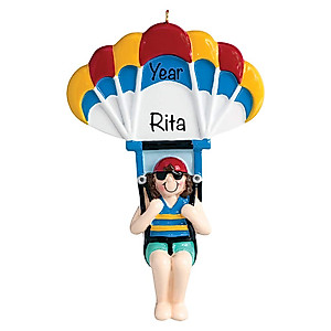 Personalized Water Sports Christmas Ornaments 2023 - Fast & Free 24h Customization – Parasailing Boy Christmas Decorations with Name - Comes Gift-Wrapped