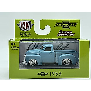 M2 Machines Ground Pounders 1953 Chevy 3100 Truck 1:64 Scale R21 21-06 Teal by M2 Collectible Details Like NO Other! 1 of 6250