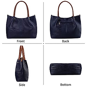 KITATU Hobo Purses Handbags for Women Satchels Top-Handle Shoulder Bags Vegan Leather Designer Crossbody Bag Set 2pcs