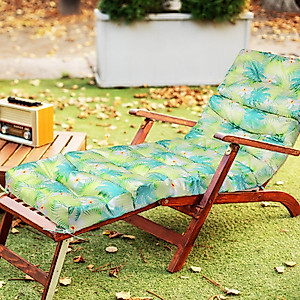 Huwena 4 Pack Outdoor Chaise Lounge Cushion Pool Patio Lounge Cushions 22 x 73 x 4.7H Inch Waterproof Lounge Chair Cushion Beach Lounge Cushion Replacement for Patio Lounge Chairs