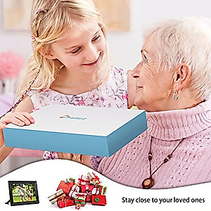 FRAMEO 10.1 Inch WiFi Digital Photo Frame with IPS Touch Screen HD Display, Easy to Send Picture and Video Remotely via APP from Anywhere, 16GB Large Storage, Auto Rotate, Slideshow, Wall Mountable