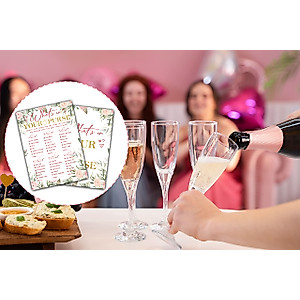 Eyouyeqi Bridal Shower Games -Bachelorette Wedding Party Game - Boho Floral Greenery Bachelorette/Engagement Party Supplies Activities - Pack of 30 Game Cards (A12)