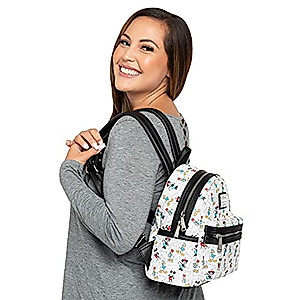 Loungefly Disney Mickey Minnie Mouse Donald Daisy Mini Backpack Handbag White