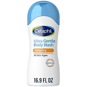 Cetaphil Ultra Gentle Refreshing Body Wash, For Dry to Normal, Sensitive Skin, 16.9oz, with Aloe Vera, Calendula, Vitamin B5, Hypoallergenic, Fragrance Free, Dermatologist Tested