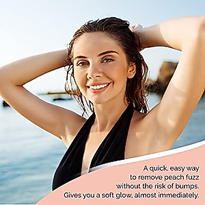 Flawless Facial Hair Removal for Women - Small Dermaplaning Tool, Electric Razor Device, Smooth Epilator Trimmer Travel Kit Set, Face Dermaplane Shavers Gadgets Accessories by VISOFO (Pearl)