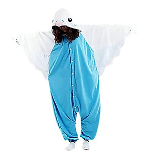 seewavom Budgie Kigurumi Adult Cartoon Onesie Halloween Christmas Costumes One Piece Footed Sleepwear Homewear Blue
