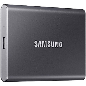 SAMSUNG MU-PC2T0T/AM Portable SSD T7 USB 3.2 2TB Gray Bundle with Deco Gear Hard EVA Case with Zipper for Tablets and GPS 6 Inch and 1 YR CPS Enhanced Protection Pack