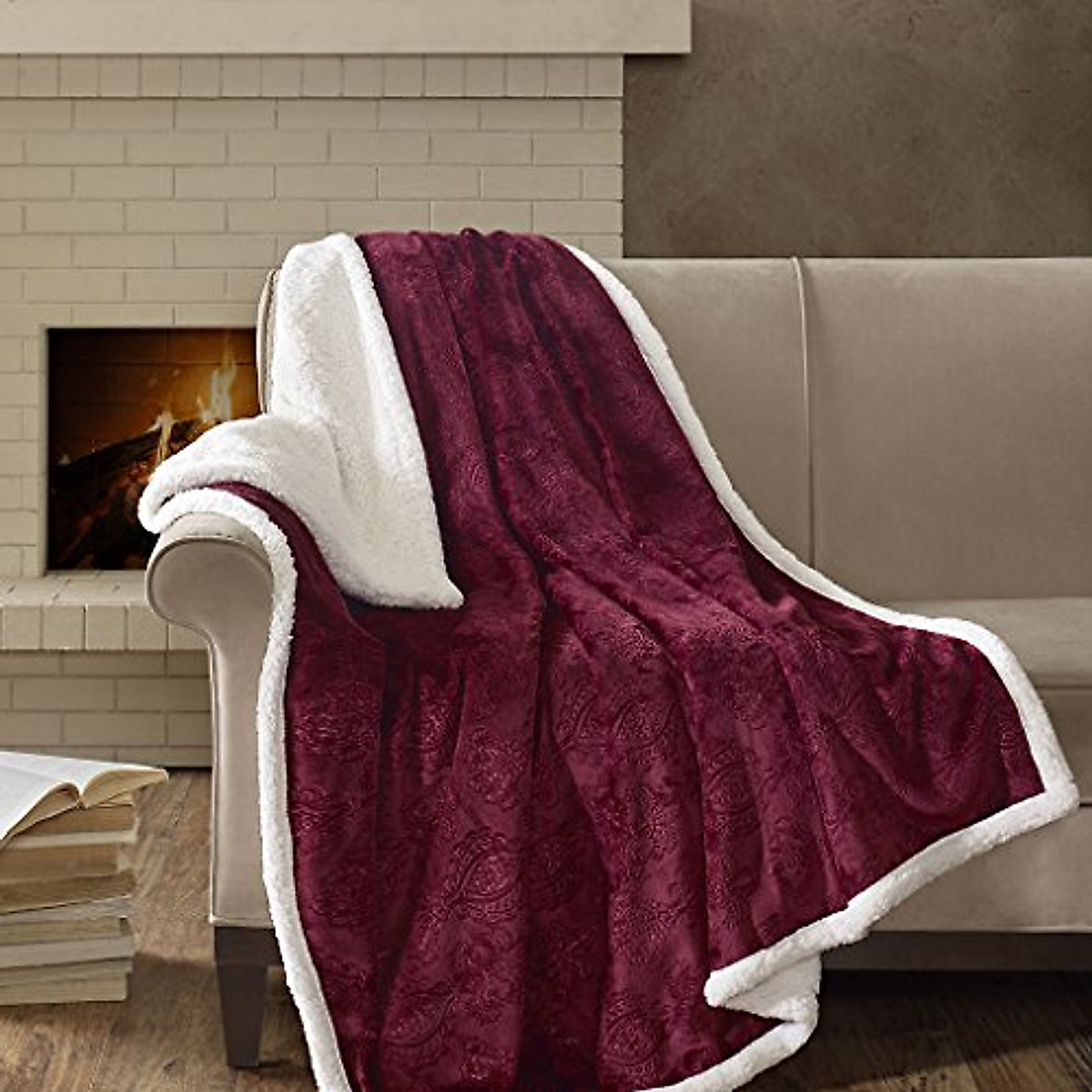 Madison Park Elma Luxury Oversized Textured Plush Throw Tan 60*70 Premium Soft Cozy Embossed Micro Velour For Bed, Coach or Sofa