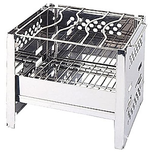 Toddmomy Folding Wood Stove Backpack Accessories Backpacking Stove Portable Burner Portable Smoker Grill Portable Charcoal Grill Charcoal Barbecue Grill Bbq Tool Stainless Steel Silver Mini