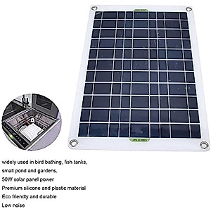 Solar Water Pump Kit, 50w 12v Panel Water Pump, 800l/h Fountain Water Pump Solar Pond Pump, Low Noise Dc Solar Fountain, Suitable For Household, Car And Boat, Garden Fountain