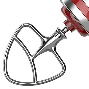 Stainless Steel Beaters for Kitchenaid Stand Mixer, 4.5-5Qt Tilt-Head Paddle Attachment for Kitchenaid Mixer, Polished Flat Beater for KitchenAid-Dishwasher Safe by Hozodo