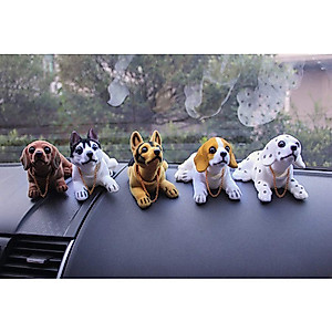 Wakauto Bobblehead Dolls Shaking Head Dog Desktop Ornament Gift for Home Shop Car Dashboard Decor