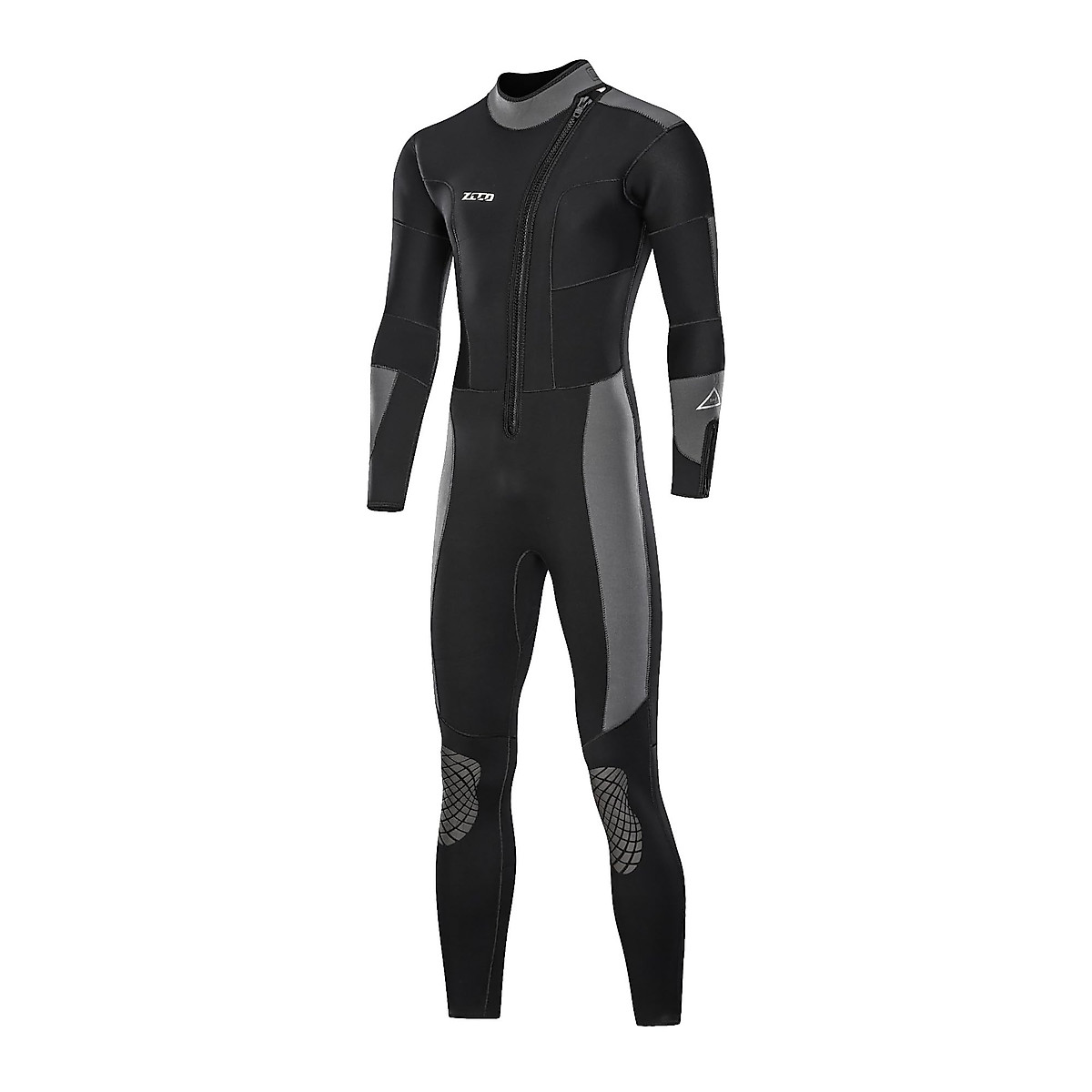 ZCCO Men's 5mm Neoprene Wetsuit - Ultra Stretch Full Body Diving Suit with Front Zip for Snorkeling, Scuba Diving, Swimming and Surfing (MF502-4XL)