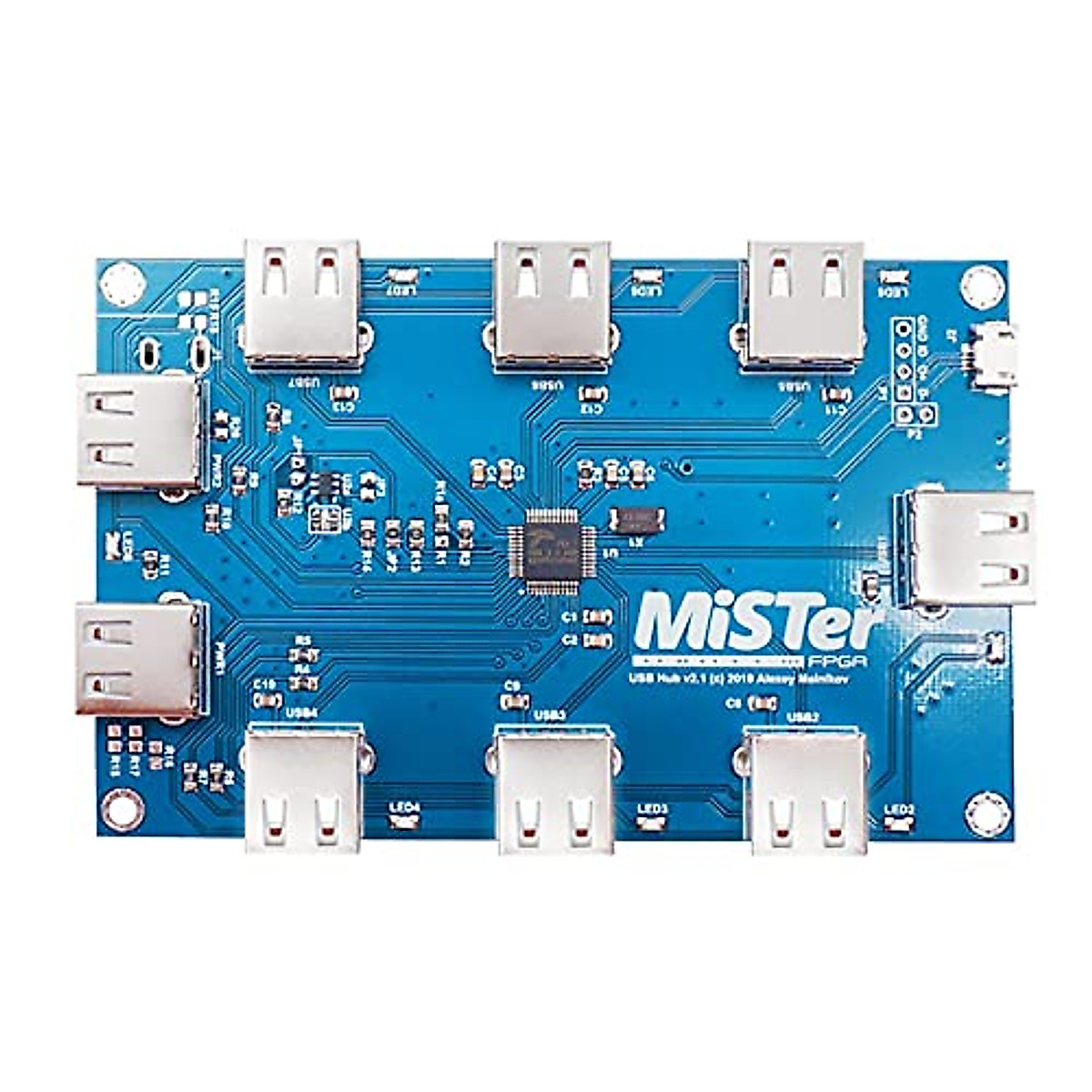 Kiminors Manual Welding Mister Usb Hub V2.1 Board For Mister Fpga 9 Usb Ports Io Board,mister usb hub v2.1 board set,