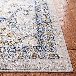 Safavieh Palma Collection 5'5" x 7'7" Beige/Light Blue PAM336A Oriental Non-Shedding Area Rug