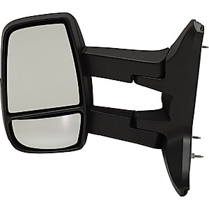 Kool Vue Driver & Passenger Side Manual Heated Towing Mirrors for Ford Transit-250 Transit-350 Transit-150 Transit-350 HD 2015-2019 Without Signal Light Textured Models With Medium or High Roof