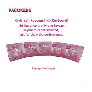 My Melodyy Keycaps Japanese Anime White Key Caps，Compatible with Cherry MX Switches Custom Gaming Mechanical Keyboard (My Melodyy)