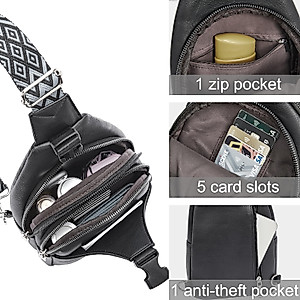 CLUCI Sling Bag for Women, Cross Body Bag for Woman, Crossbody Bags for Women, Crossbody Bag, Leather Sling Backpack, Sling Bag Travel Hiking Cycling