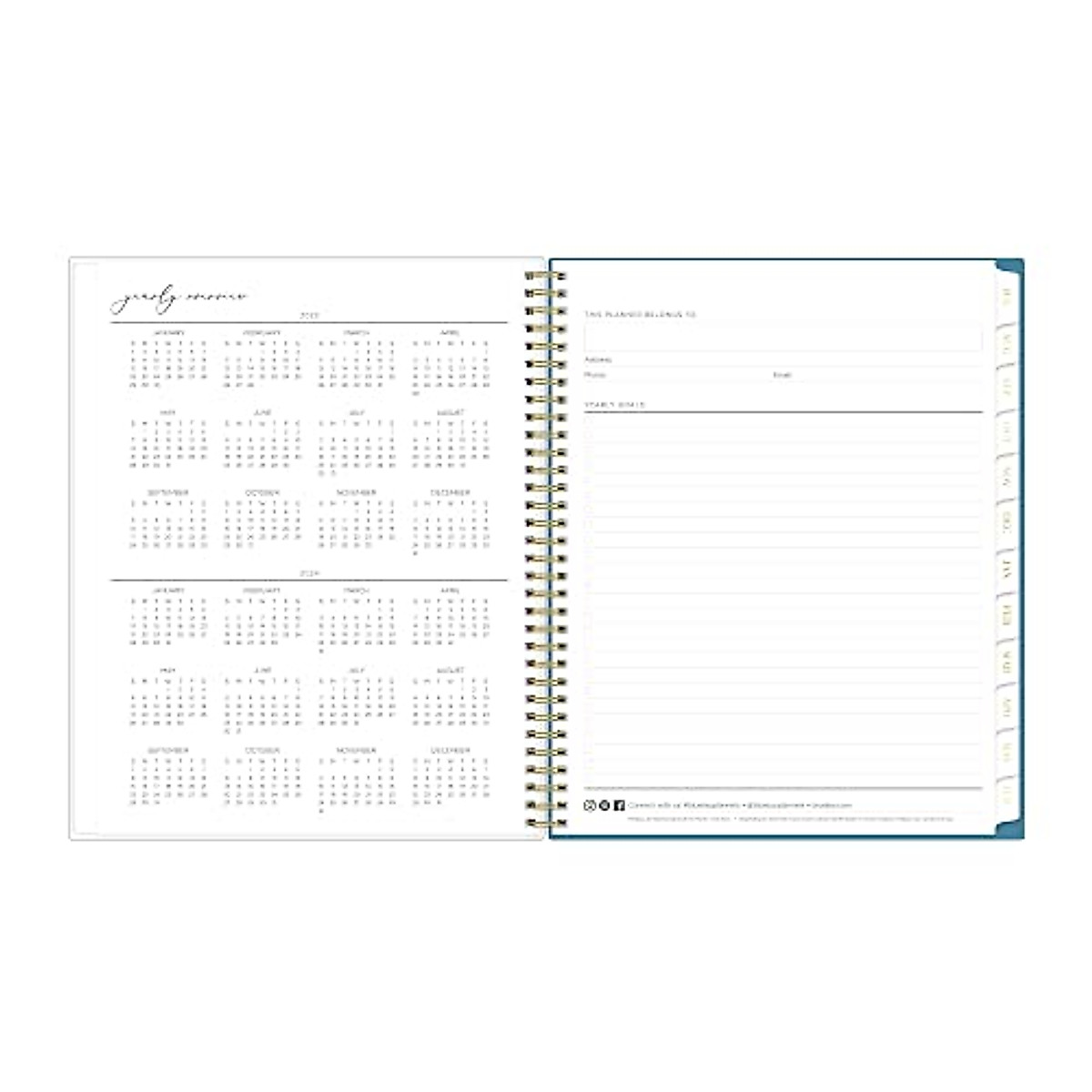 2023-2024 Blue Sky™ Life Note it® CYO Weekly/Monthly Academic Planning Calendar with Notes, 8-1/2" x 11", Bella, July 2023 to June 2024, 142181