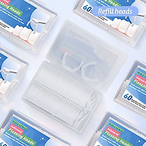 Dental Floss Picks, Clean Dental Flossers Kit with 3 Handles and 360 Extra Strength Refills
