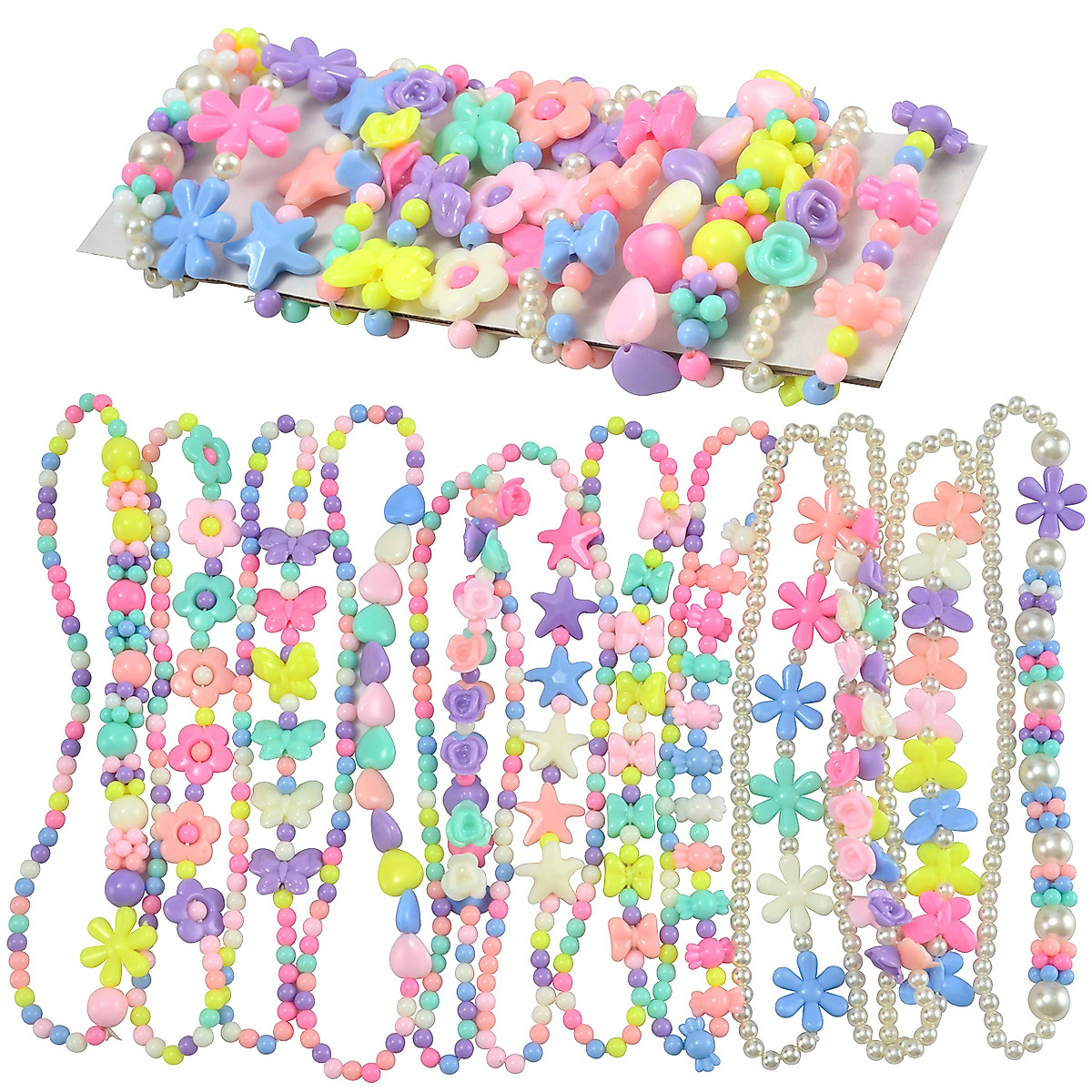 JOYIN 12 Pack Prefilled Easter Eggs with 12 Different Designs of Necklaces and 12 Bracelets Girls Jewelry Set for Girls Easter Party Favor Easter Basket Stuffer Classroom Exchange and Prize Supplies
