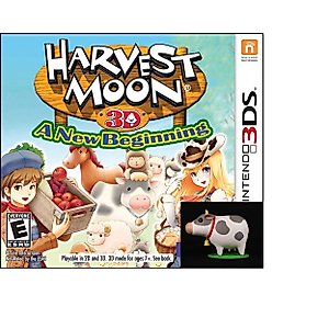 Harvest Moon®: A New Beginning 3DS with BONUS Mini Cow Figure