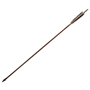 zzuus 33" Handmade Bamboo Arrows Eagle Feather Shaft Diameter 8mm Steel Arrowheads for 20-70 Lbs Long Bow and Recurve Bow Hunting Archery (6pcs)