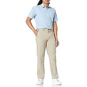 Amazon Essentials Men's Slim-Fit Wrinkle-Resistant Flat-Front Chino Pant, Khaki Brown, 34W x 32L
