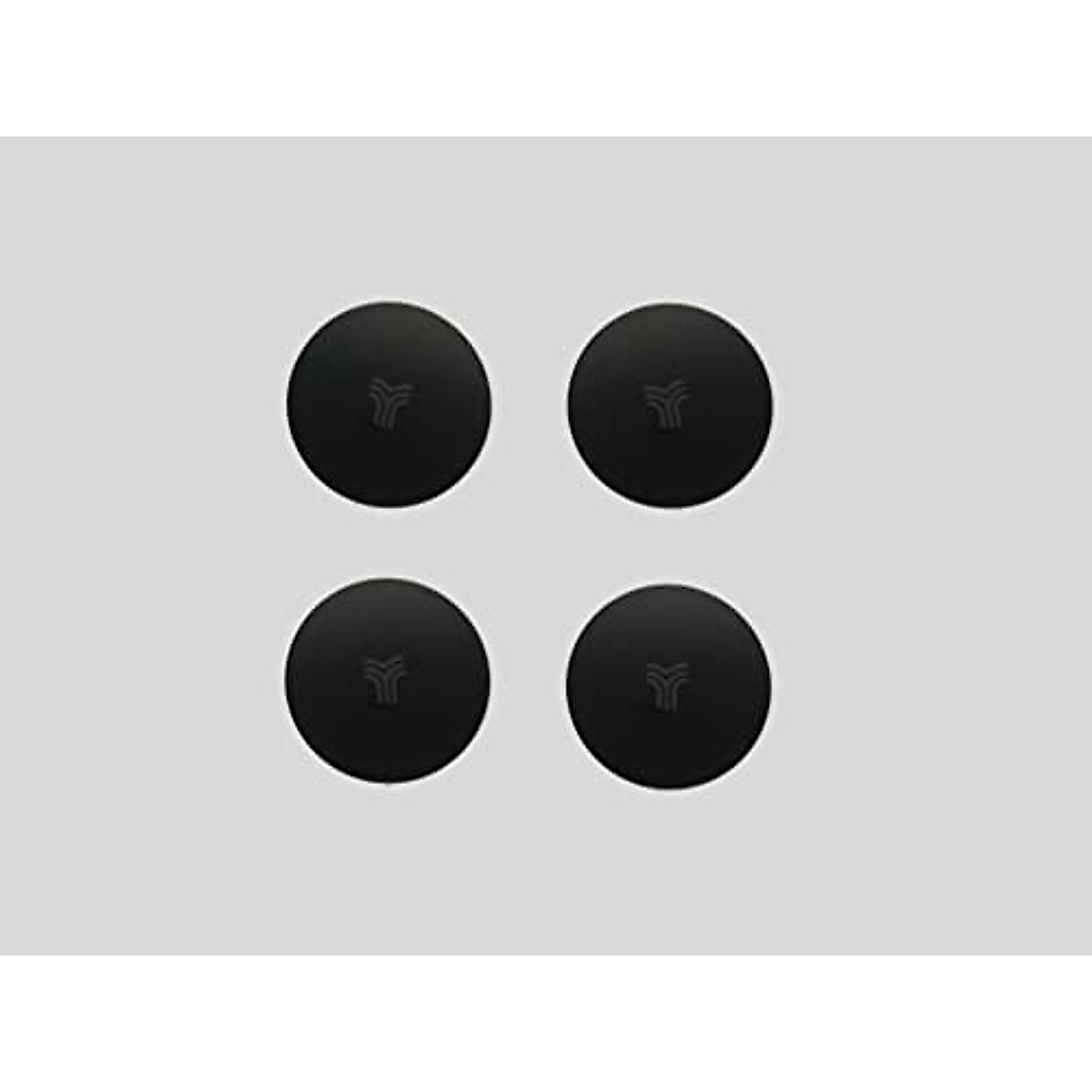 YOSH Metal Plates Replacement Mount Metal Plate Kits with Adhesive for Magnetic Car Phone Holder Magnet Cradle Mount, Compatible Holder and Other Magnetic Holder, Pack of 4, Round, Black