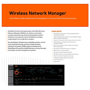 Sonicwall SonicWave 641 Wireless Access Point with 3YR Secure Wireless Network Management and Support License (NO POE) (03-SSC-0303)