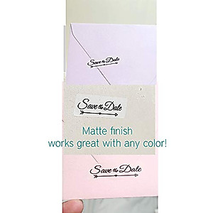 Save The Date Stickers Modern Labels for Wedding Engagement 160 labels, Envelope Seals (arrow)