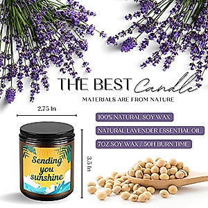 Get Well Soon Gifts for Women | Lavender Scented Candles | Birthday Candles | Thinking of You Gifts | Inspirational Encouragement Gifts | Funny Cheer Up Gifts for Women Men Mothers Men Female Coworker