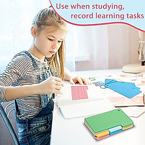 400 Pcs Colored Index Cards, 3x5 Inches Ruled Index Cards with Ring Blank Flashcards Lined Index Cards Heavy Note Cards for Studying Office Home School Supplies