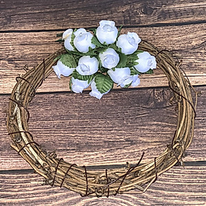 GiftWrap Etc. White Artificial Silk Flower Roses - 12 Mini Bouquets of 12 Rosebuds, 144 Rosebuds Total, Wedding, Reception, Anniversary, Wreath, Bridal Shower