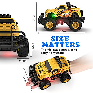 Mafbeanl Remote Control Car for Boys 4-7, 1:43 Scale Mini RC Car for Kids 3-5, Car Toys Truck Xmas Birthday Gifts for Toddlers 3 4 5 6 7 Year Old Boys (Yellow)