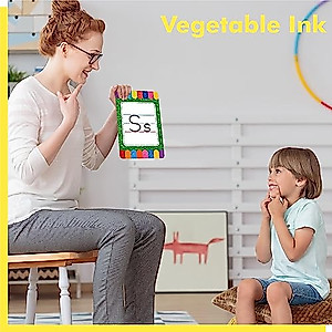 Alphabet Bulletin Board Set, 37 PCS ABC Wall Decorations 26 Upper/Lower Case Letters plus 0-10 Numbers Small Posters for Preschool, Kindergarten Classroom Playroom Bedroom Decorations for Students