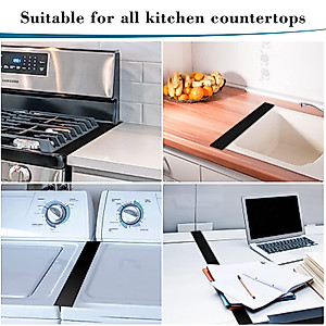 Stove Gap Covers Stove Guard Top Protector (5 Pack) Kitchen Counter Stove Burner Covers, Heat Resistant Oven Gap Filler Seals Gaps Between Stovetop, Counter, Washing Machines, Oven and Washer