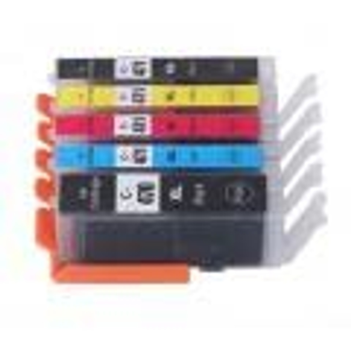 Hilitand Smoother Printing Ink Cartridge Large Capacity Printer Ink Cartridge Replacement for Photos, Test Papers, Documents (BK BK C M Y 5 Colors)