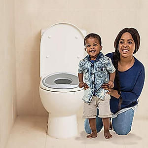 Dreambaby EZY-Toilet Trainer Seat Potty Topper - Contoured Shape & Non-Slip Base - Model L6001 14.5x11x1.75 Inch (Pack of 1) Gray