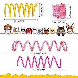 30 Pieces Cat Springs Cat Spiral Toys Cat Fetch Chew Toy Kitten Pet Plastic Coil Spiral Springs for Kitten Bouncing Play Training, 2 Styles