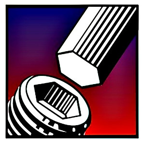 EKLIND 55168 Cushion Grip Hex T-Key allen wrench - 8pc set Metric MM sizes 2-10 (6In shaft)