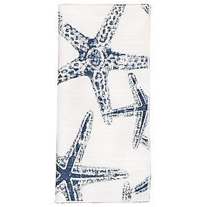 Cloth Napkins Table Linens Linen Napkins Dinner Napkins Nautical Beach Set of 12 Starfish Blue 18" x 18"