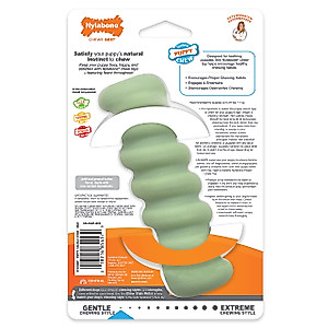 Nylabone Sensory Material Puppy Chew Toy Stick - Puppy Teething Toy for Boredom & Stimulation - Puppy Supplies - Peanut Butter Flavor, Small/Regular (1 Count)