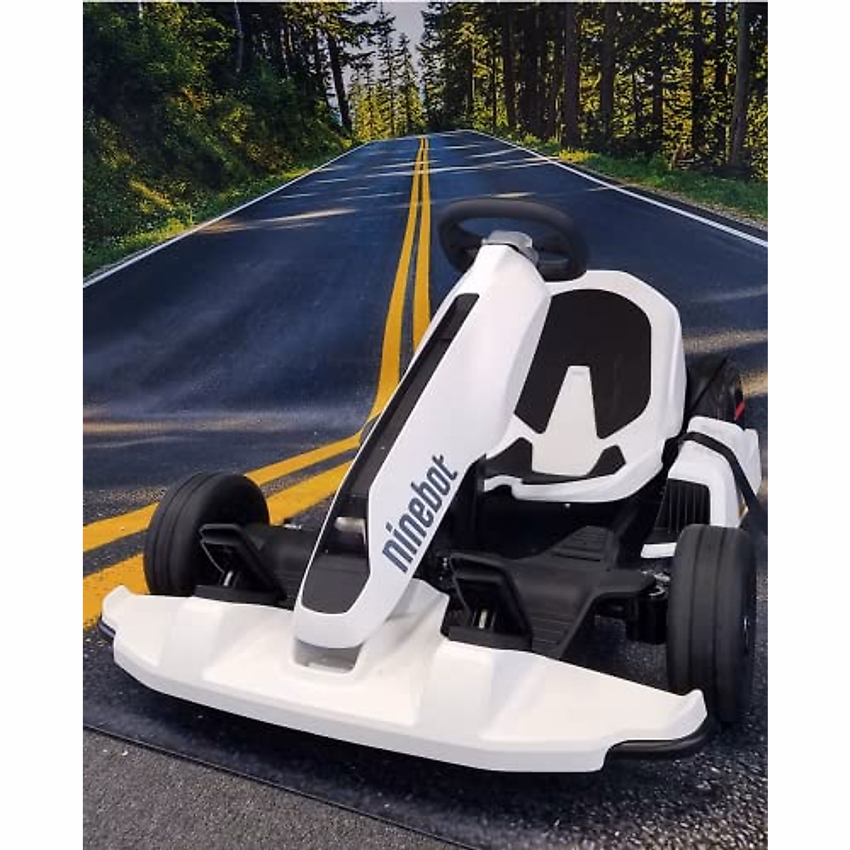 stio GoKart Kit Front Wing Compatible with Ninebot by Segway Go Kart Kit Refit Smart Scooter Parts Front Bumper Plastic Protection Replacements GoKart Original Accessories (White)